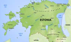 Where is Estonia located on the World map?