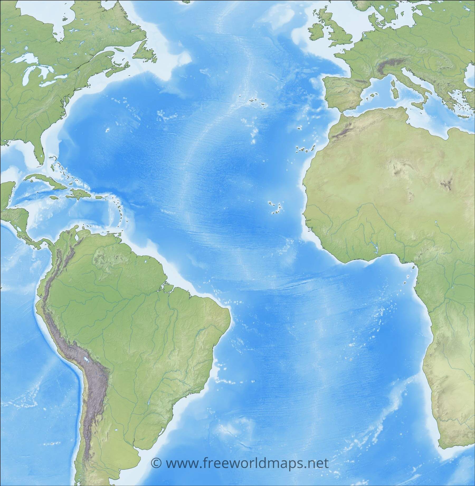 Atlantic Ocean Maps And Geography And Physical Features Atlantic Ocean Maps And Geography And Physical Features