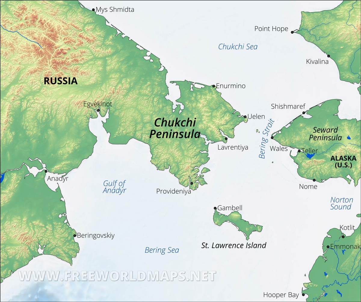 Chukchi Peninsula Maps